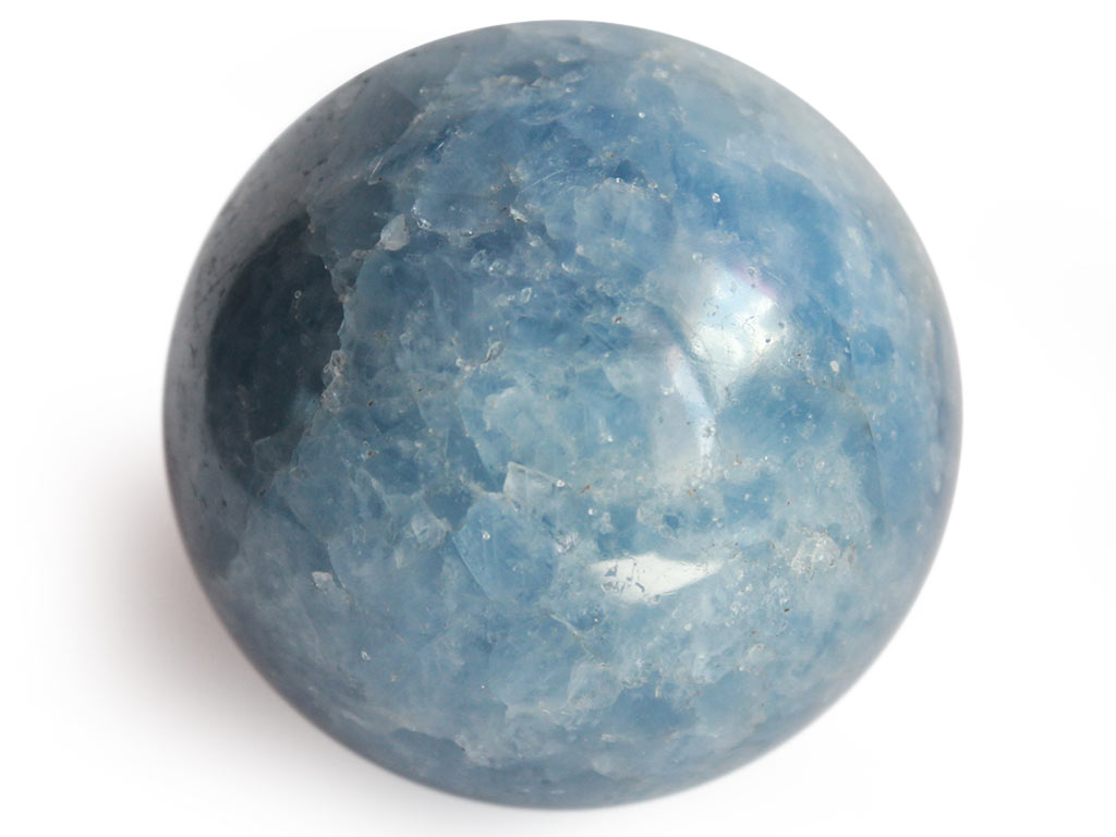 Blue Calcite Sphere 90-110 mm