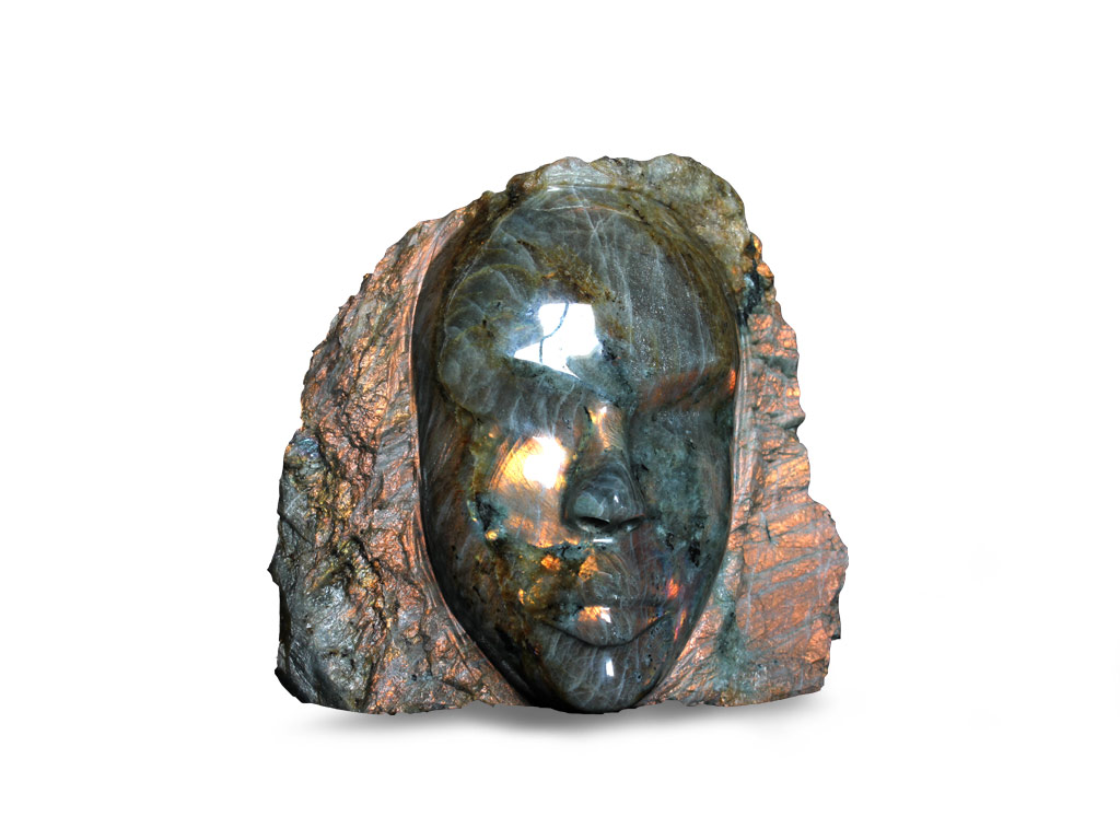 Fire Labradorite Face