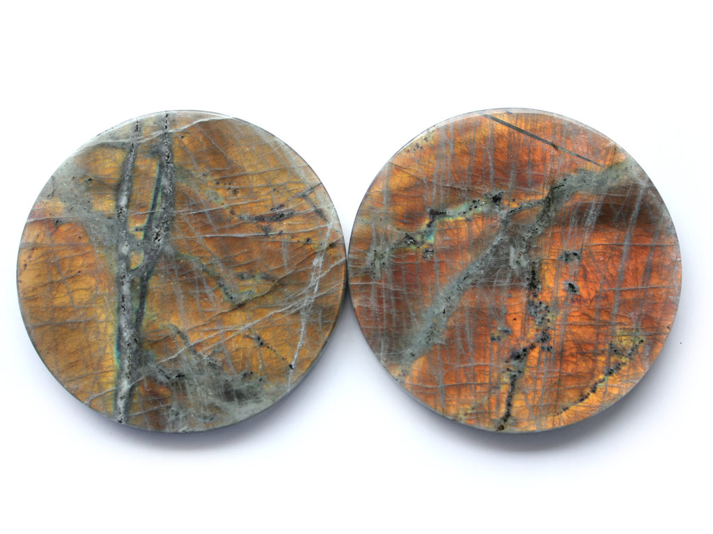 Fire Labradorite Coasters (4 Piece Set)