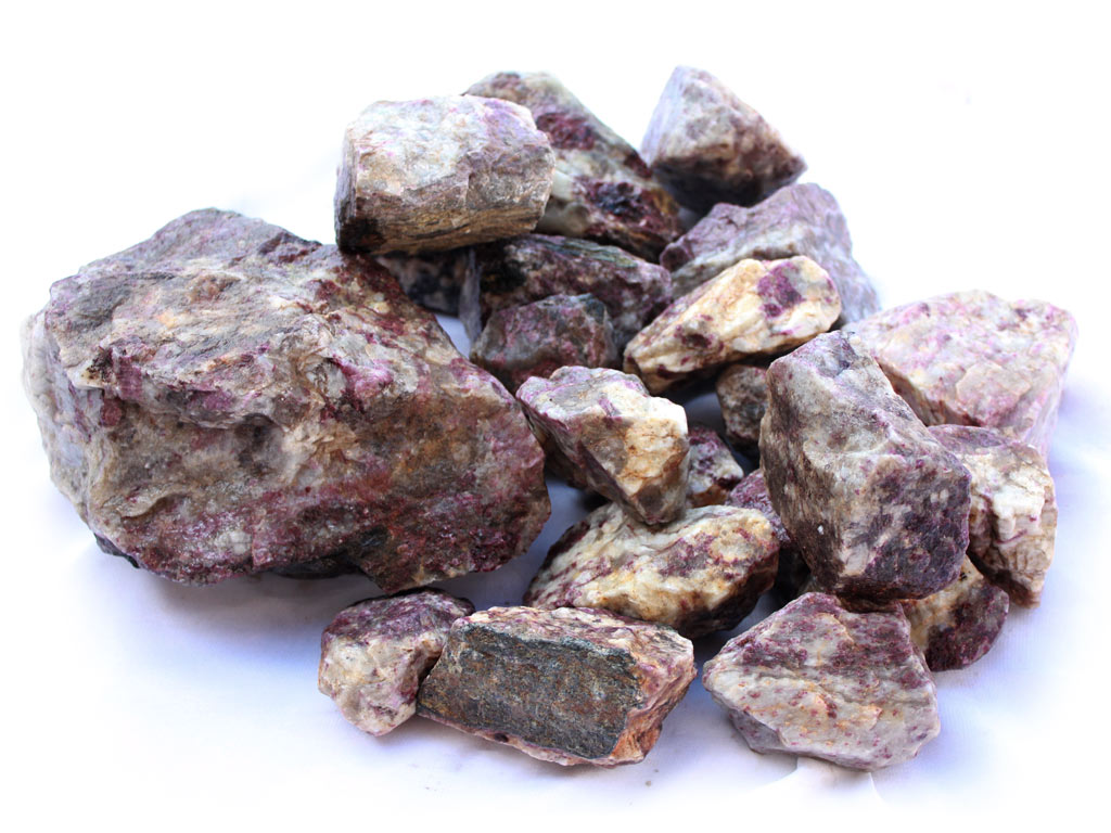 Ruby Tourmaline Rough - 5 LB bag