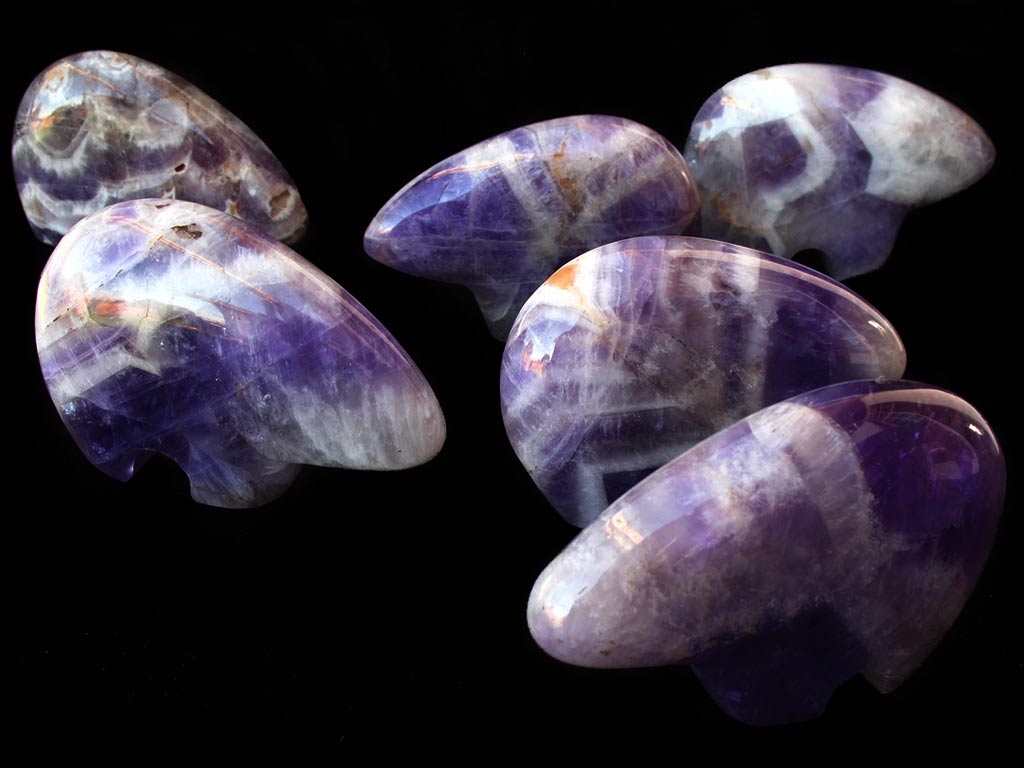 Banded Amethyst Fetish Bears