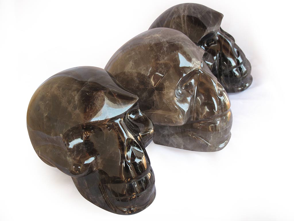 Smoky Quartz Skulls