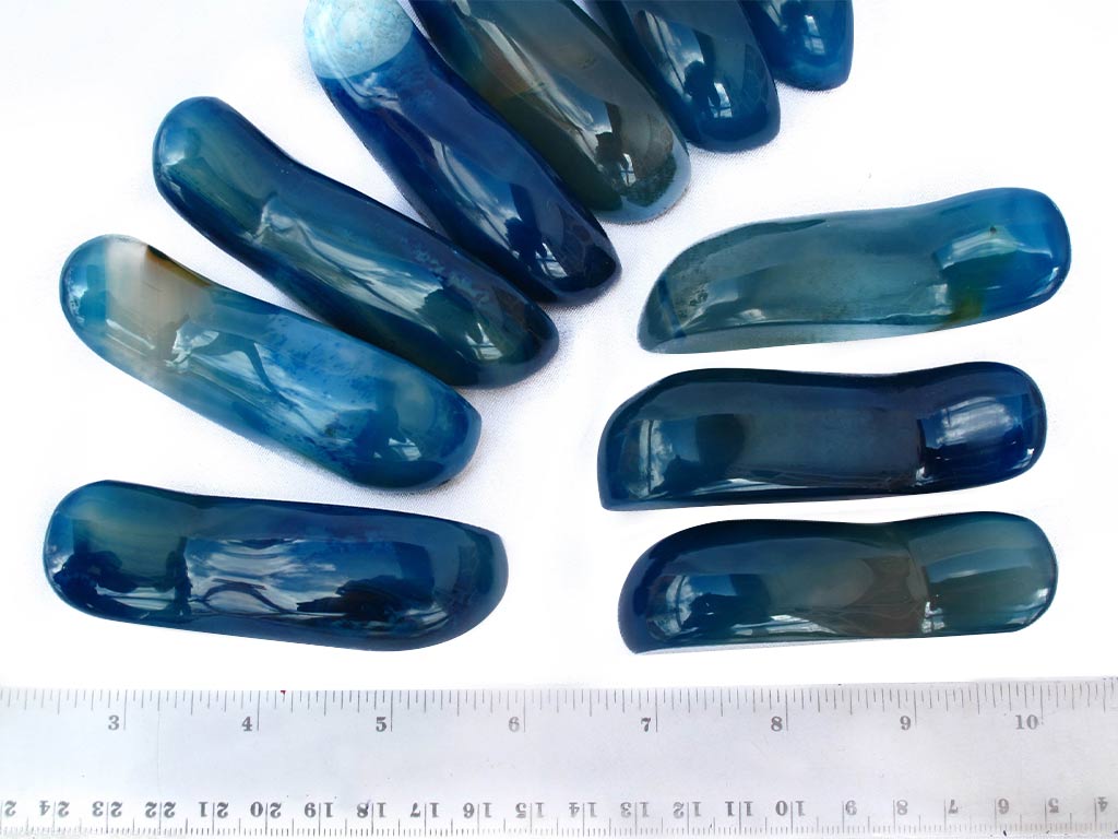 Blue Agate Massage Tools - Handheld Design