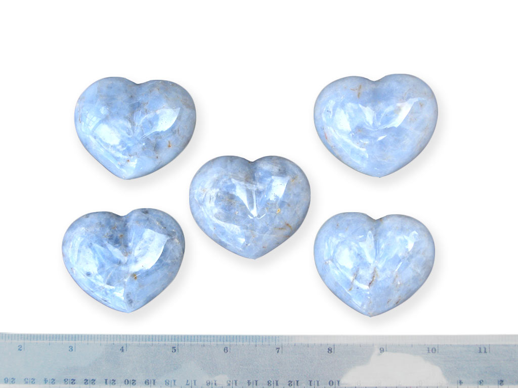 Blue Quartz Decorative Hearts