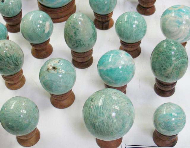 Amazonite Spheres 50-60 mm