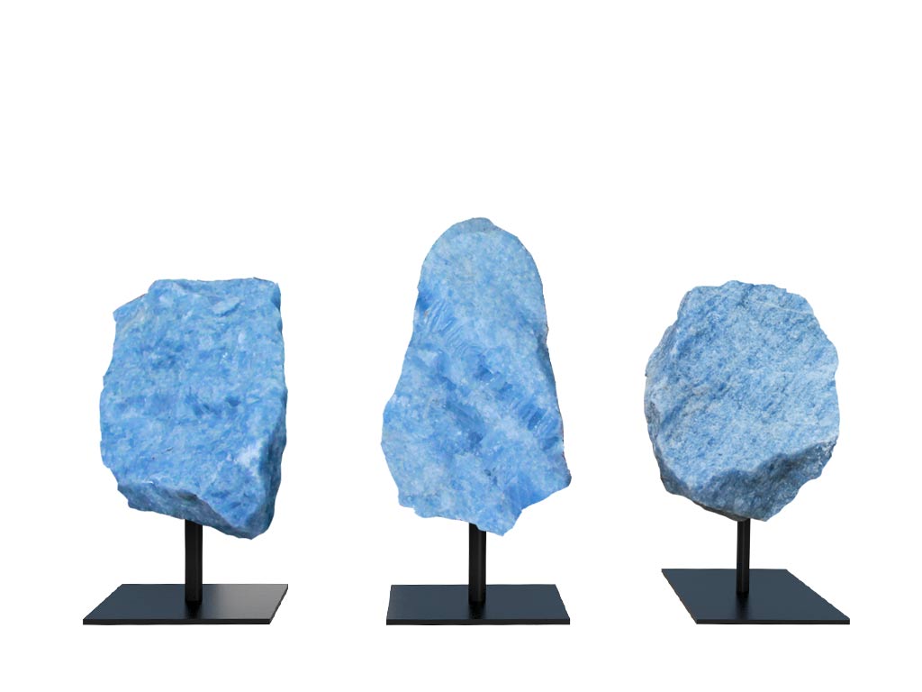 Blue Calcite Rough on Base - Small