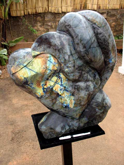 Labradorite Abstract Sculpture, "Tranquility", 65.4kg