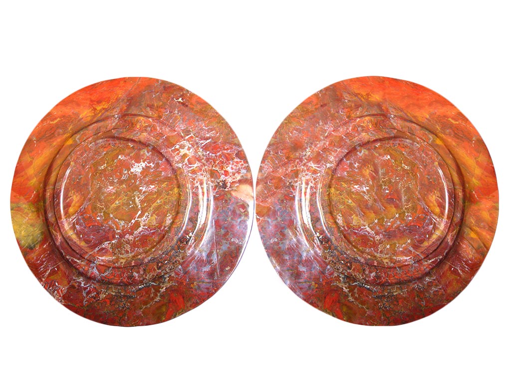 Red Jasper Plates - Fancy Base - 12inch