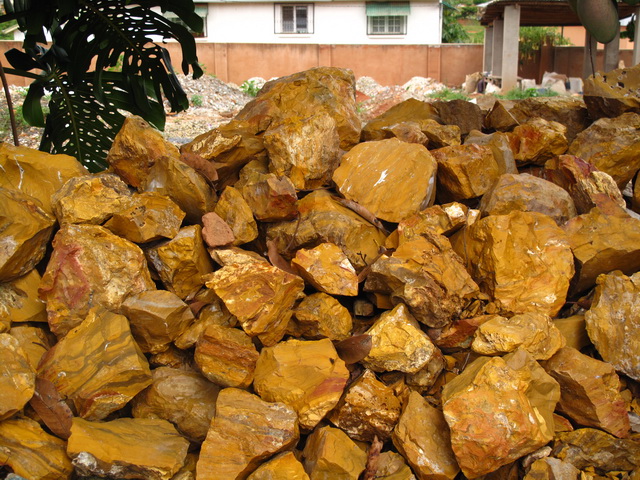 Yellow Jasper Block Rough - 5 LB bag