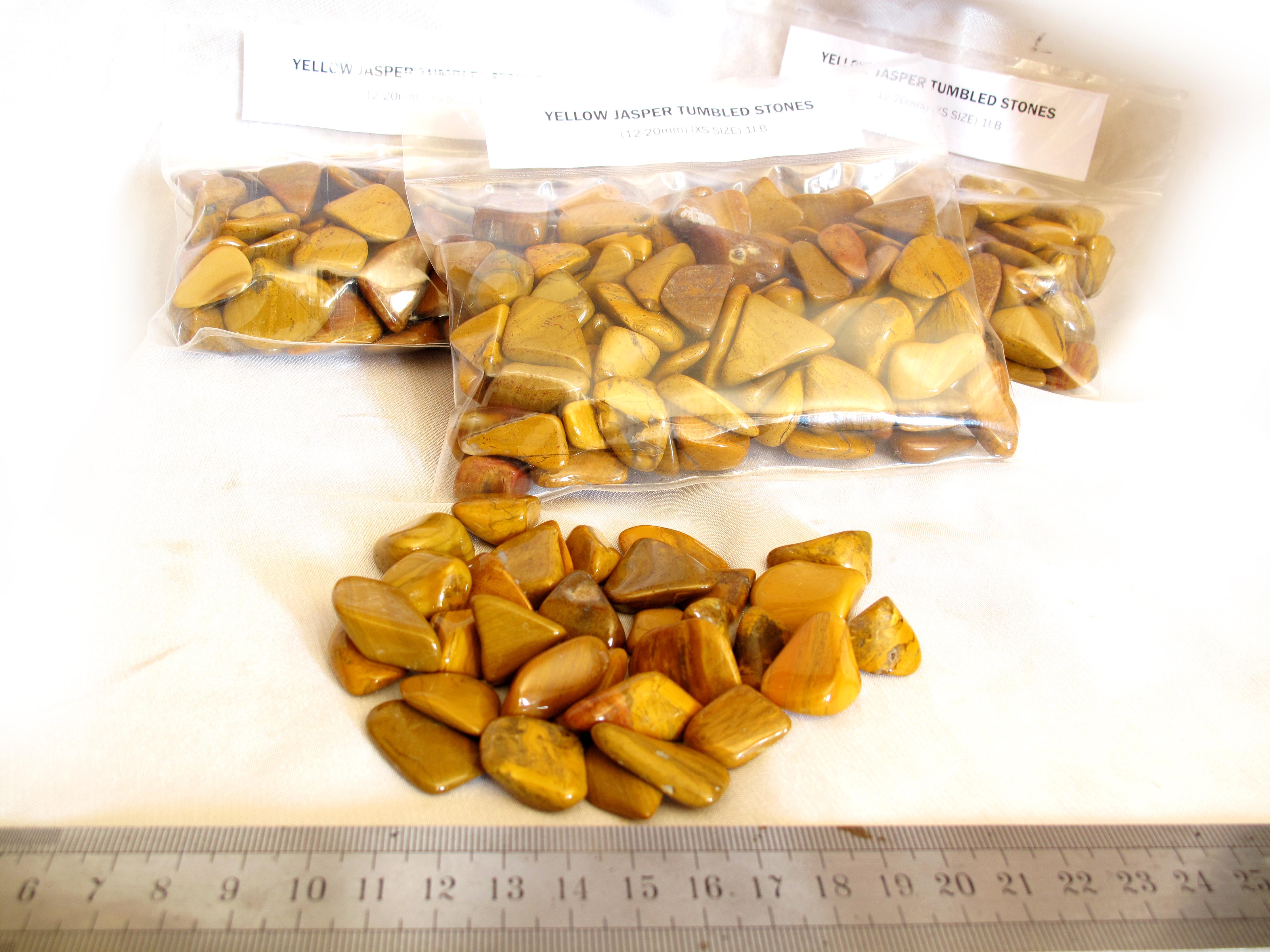 18-30 mm Yellow Jasper Tumbles Stones